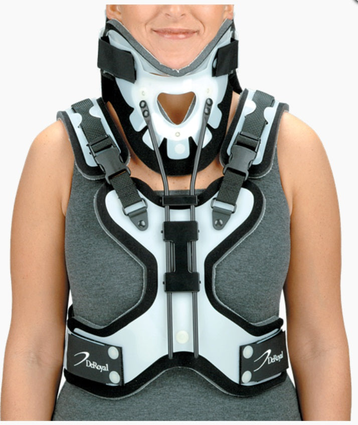 DeRoyal CTO Cervical Thoracic Orthosis Neck Brace | 3-in-1 Extension System